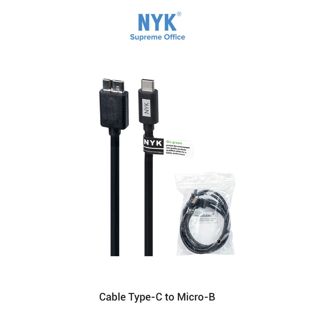 Jual Type-c to micro-b data cable nyk 1.5m 10Gbps for hdd ssd external enclosure 3.0 - Kabel usb ...