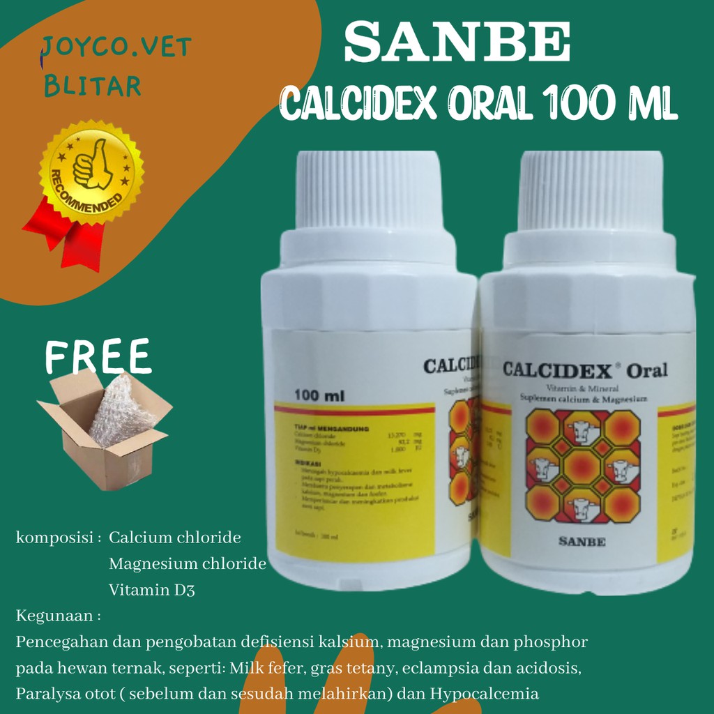 Jual CALCIDEX ORAL 100 ml Obat Milk Fever, Hypocalcemia Hewan, Ternak ...