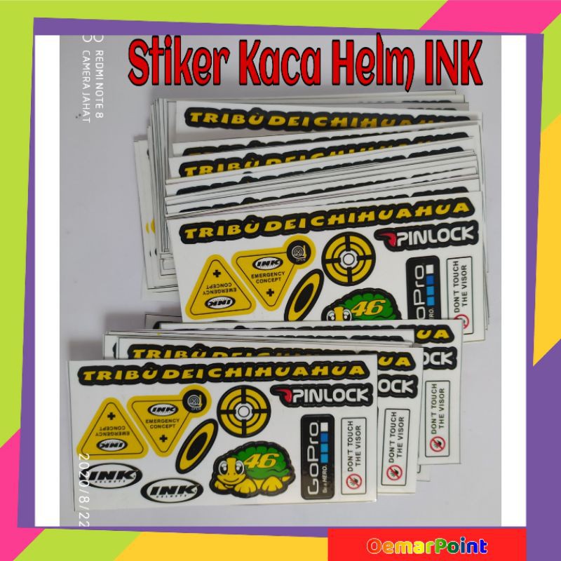 Jual Stiker Kaca Helm INK / Warning Sticker Helm INK | Shopee Indonesia