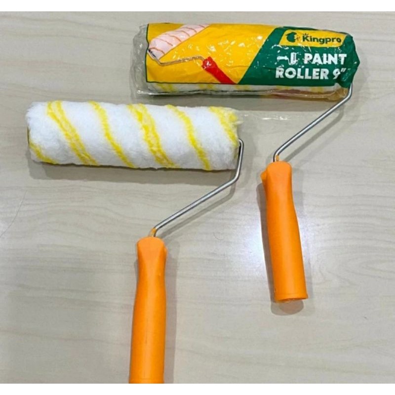 Jual Kuas Roll Besar Bulu 9” + Gagang / Kuas Rol Besar 9 Inch | Shopee ...
