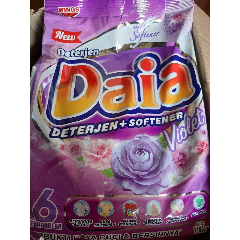 Jual Daia 1.8kg Deterjen & Softener / Sabun Cuci Pakaian Bubuk Daya ...