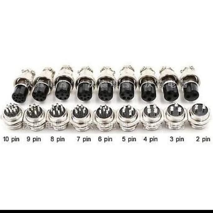 Jual Connector Konektor Cb Gx16 2P 3P 4P 5P 6P 7P 8P Pin 16Mm Male Female Pcmja29 Murah | Shopee ...
