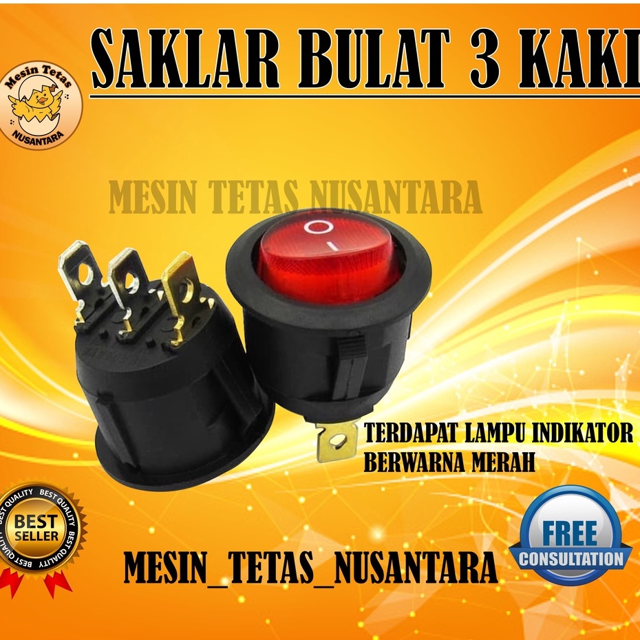 Jual Saklar Bulan 3 Kaki ON OFF AC dan DC | Shopee Indonesia