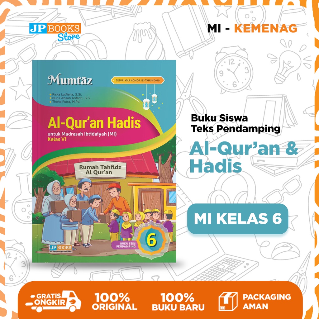 Jual JP Books – Buku Siswa Sekolah Islam Mi Kemenag Al-Qur'An Dan Hadis Sd/Mi Kelas 6 - K13 ...