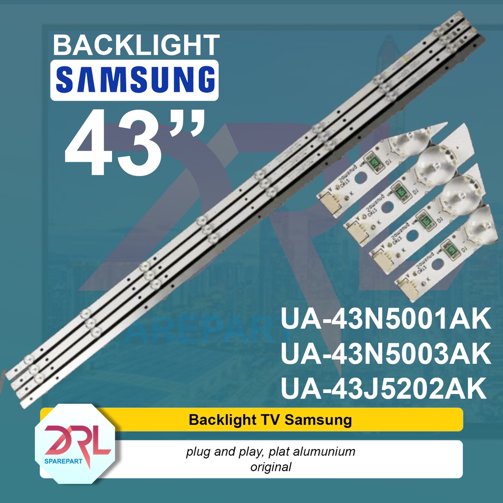 Jual BACKLIGHT TV LED SAMSUNG 43 INC UA43N5001 UA43N5003 UA43J5202 UA43J5202AK UA-43N5001 ...