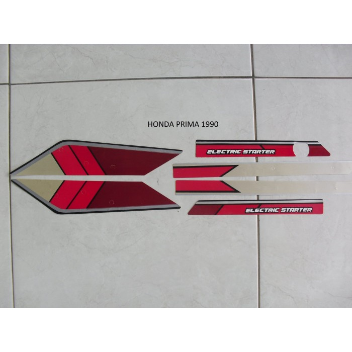 Jual Striping Stiker Motor Honda Astrea Prima 1990 Hitam Merah herosima ...