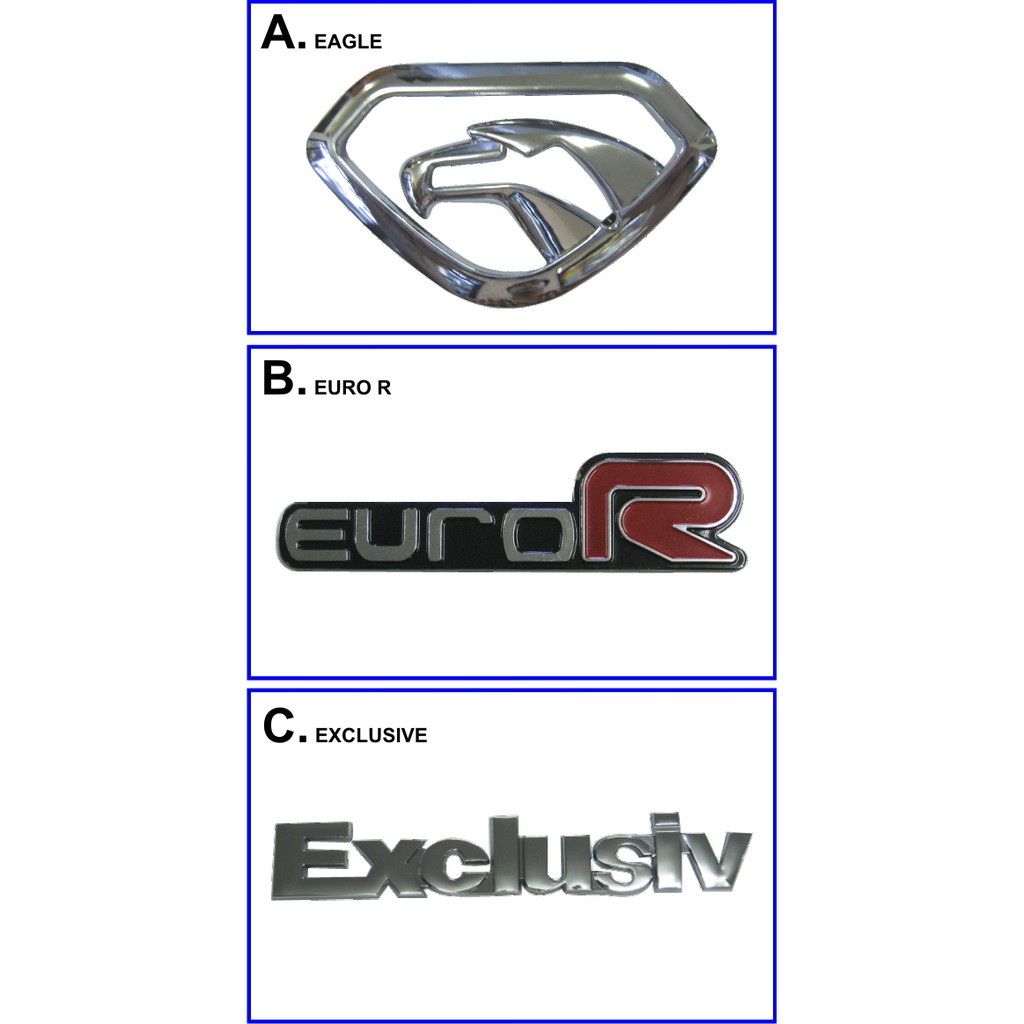 Jual EMBLEM CAR LOGO EAGLE / EURO-R / EXCLUSIV | Shopee Indonesia
