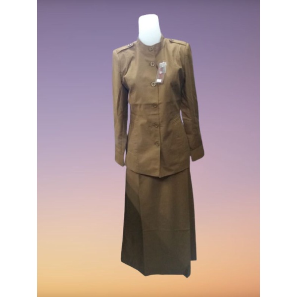 Jual BARU BLAZER | Seragam Dinas pemda pns cpns asn guru setelan rok A pdh pdl wanita Polos ...