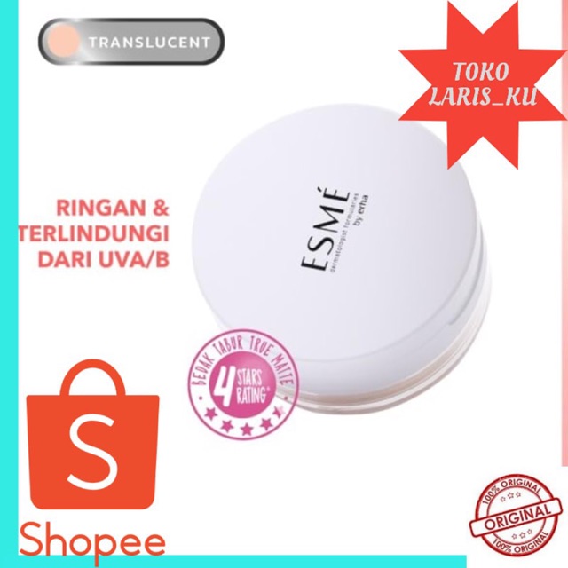 Jual ESME True Matte All Skin Types Translucent 15g - Bedak Wajah Toko ...