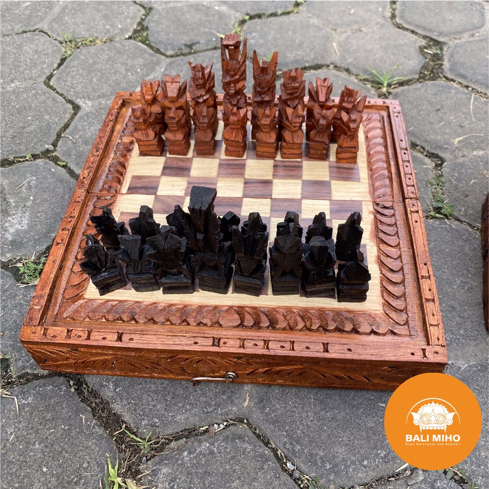 Jual Papan Catur Persegi dan Segi 8 Kayu ukuran 23 cm - Papan Catur ...