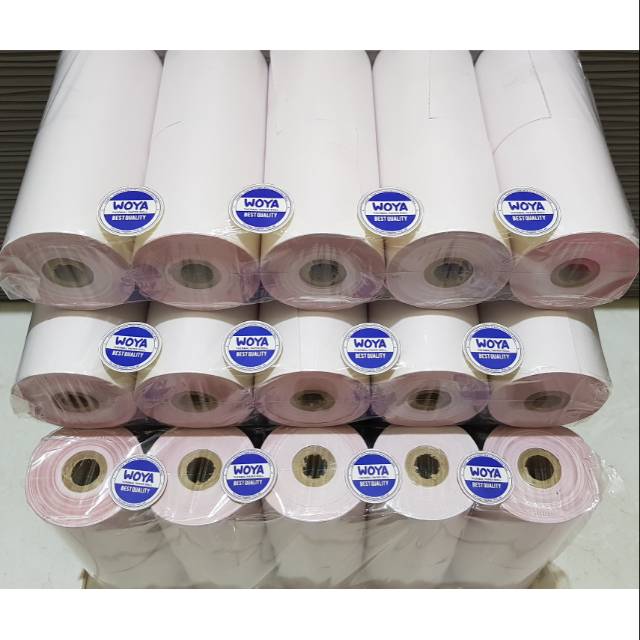 Jual WOYA Kertas Kasir Struk Paper Roll HVS NCR 2PLY 75x60mm POS ...