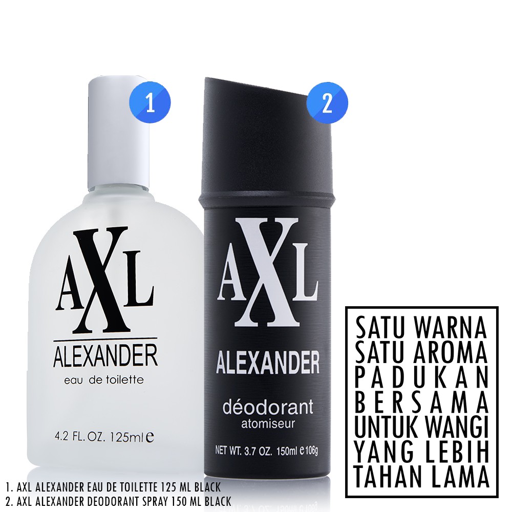 Jual AXL ALEXANDER EDT 125 ML BLACK & AXL ALEXANDER DEO SPRAY 150 ML ...