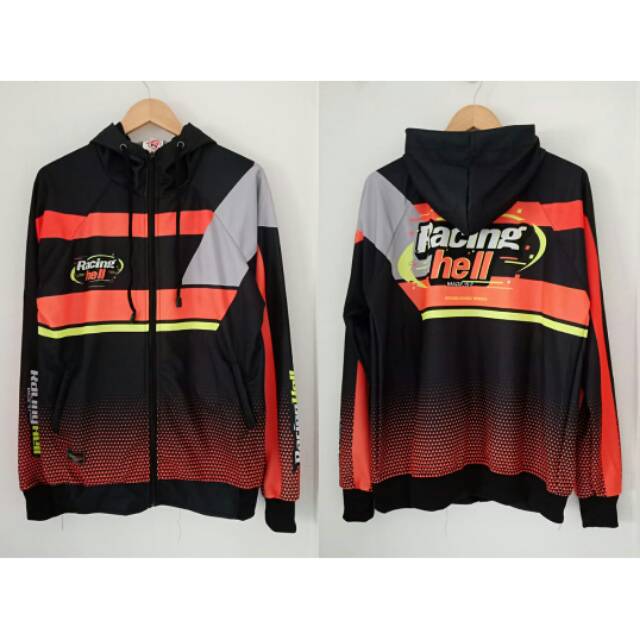 Jual Jaket RACING HELL Printing Hitam Orange | Shopee Indonesia