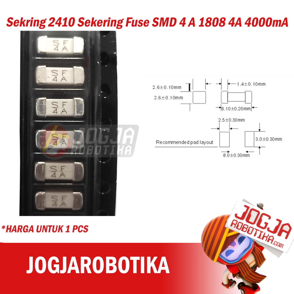 Jual Sekring 2410 Sekering Fuse SMD 4 A 1808 4A 4000mA | Shopee Indonesia