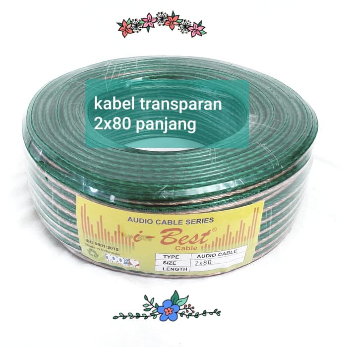 Jual Kabel Listrik Transparan 2x80 Kabel Audio Kabel Serabut 100 METER ...