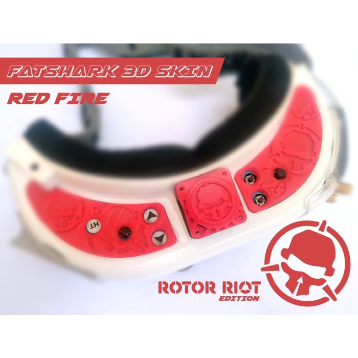 Jual Fatshark Dominator V2 V3 HD2 HD3 HDO Rotor Riot 3d Skin (RED FIRE ...