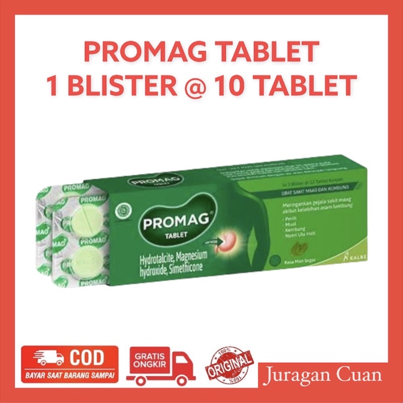 Jual PROMAG TABLET 1 BLISTER (10 TABLET) / OBAT MAAG | Shopee Indonesia