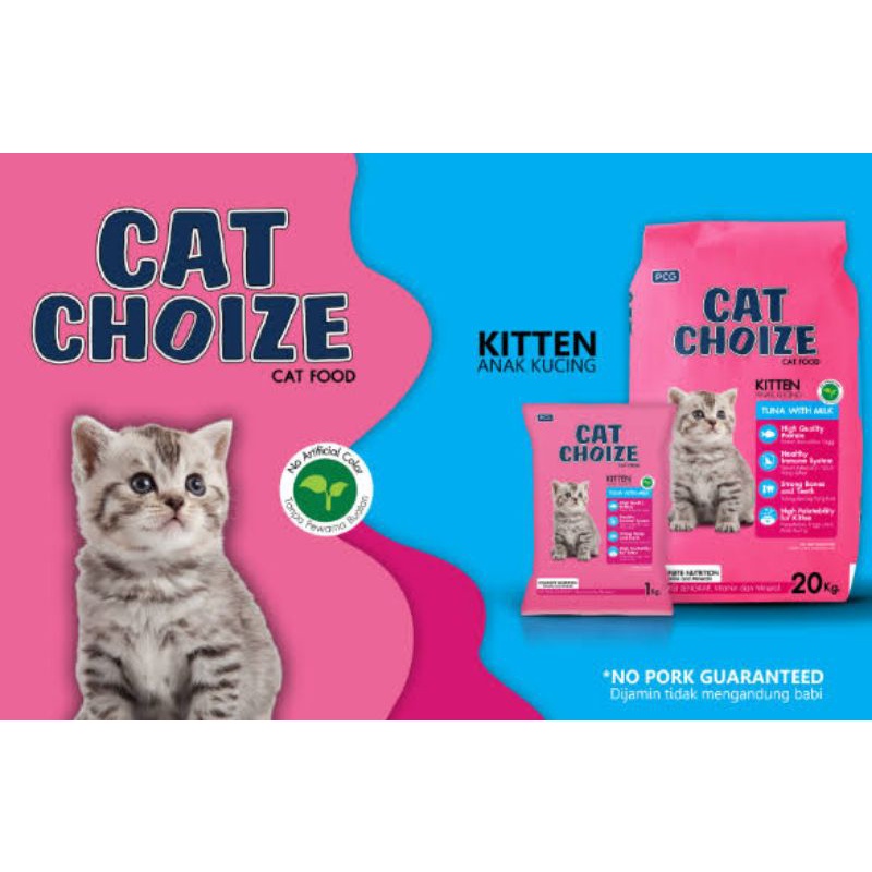 Jual cat choize kitten Pink 1kg (Tuna with milk) | Shopee Indonesia