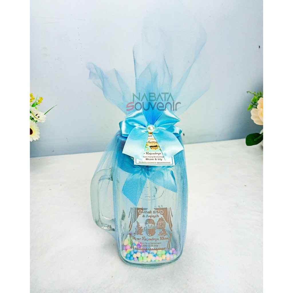 Jual Souvenir Pernikahan Unik 2021 | Cinderamata Drink Jar FREE Sablon ...