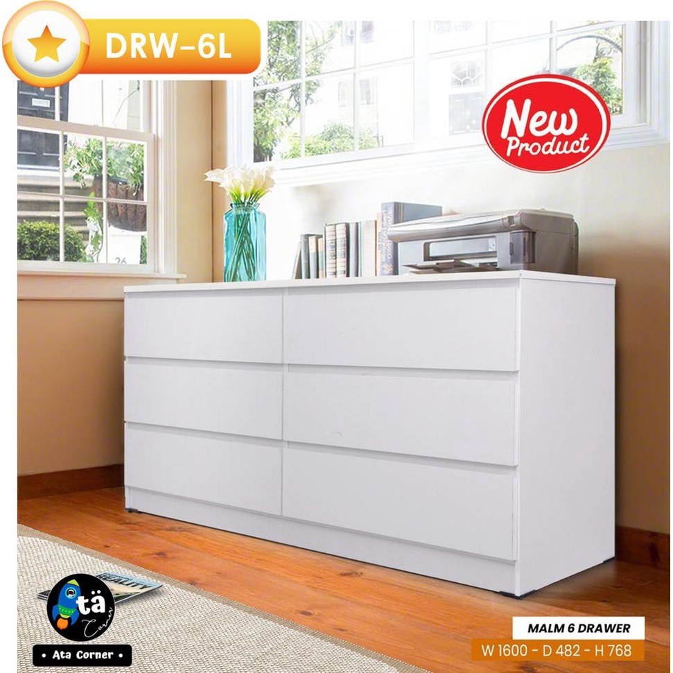 Jual DRAWER Lemari laci bertingkat 3, 4 & 5 warna putih, kokoh ...