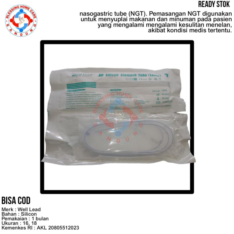 Jual NGT / Selang Makan/ silicon/Stomach tube | Shopee Indonesia