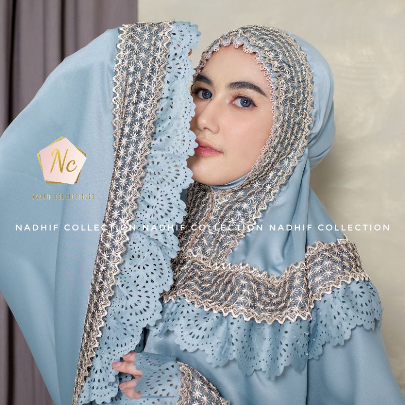 Jual Mukena Dewasa Emily Rempel Laser Cut Renda Turkey | Shopee Indonesia