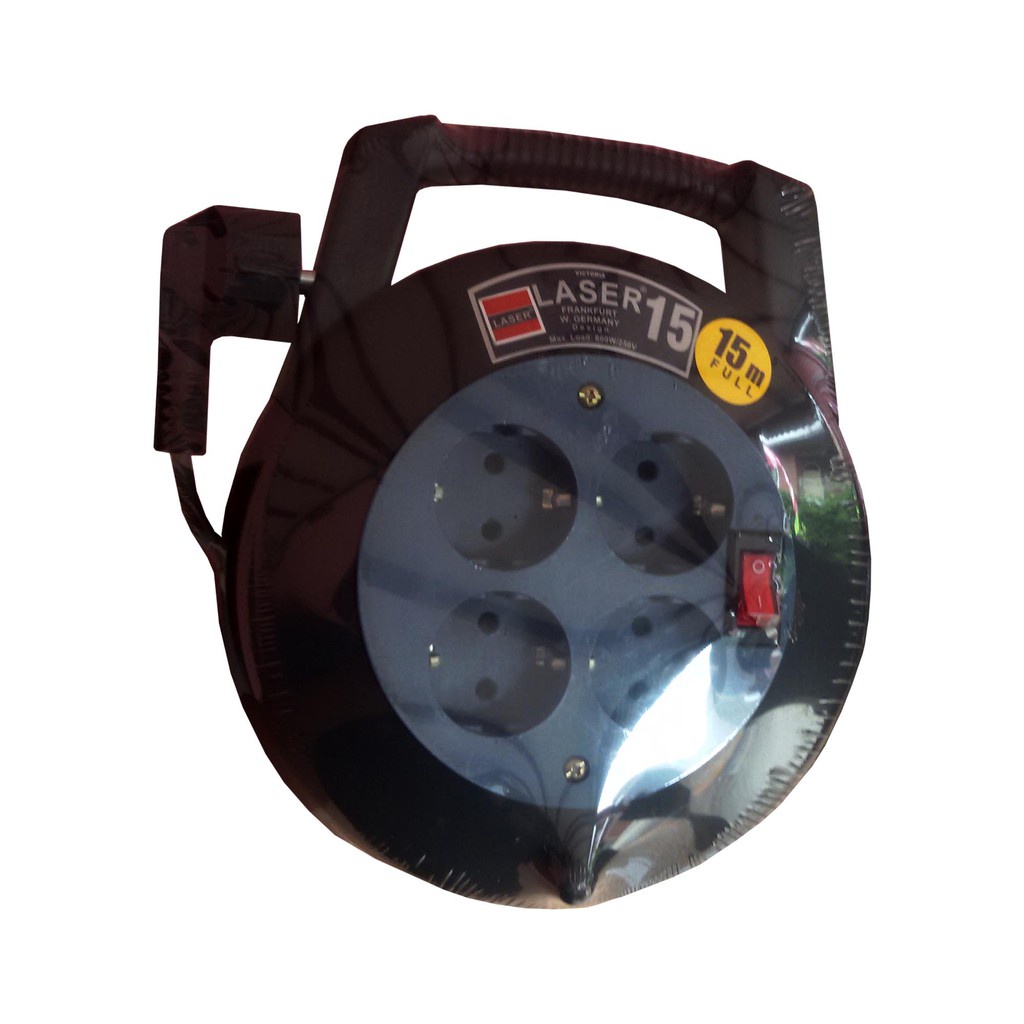 Jual Terminal Stop Kontak Bulat Roll Kabel 10 Meter 4 Lubang Gulung Tipe 15 | Shopee Indonesia