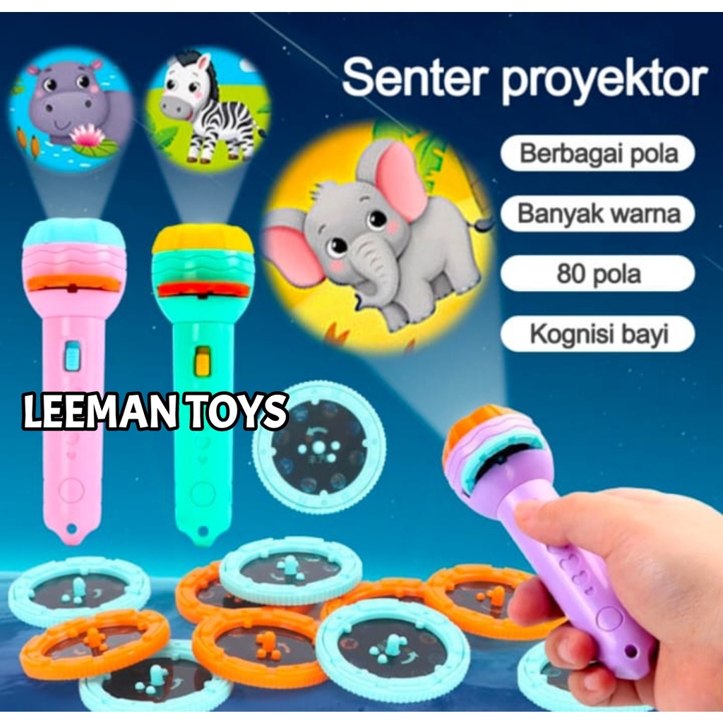 Jual LEEMAN-Mainan Anak Senter Proyektor Fun Flashlight - Mainan ...