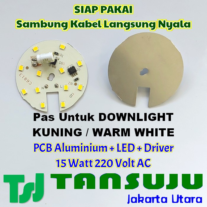 Jual Modul Lampu SMD Led Downlight Siap Pakai PCB Aluminium 15 Watt ...