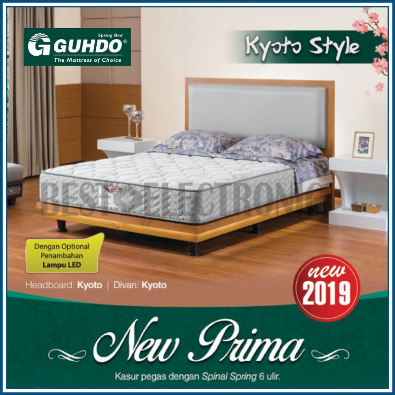 Jual Springbed GUHDO New Prima Fullset KYOTO STYLE (With LED Light) | Shopee Indonesia
