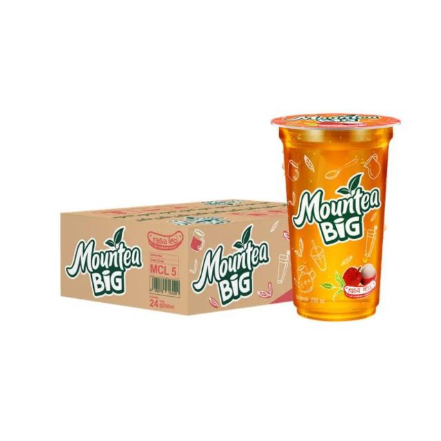 Jual Mountea Big Minuman Teh Rasa Buah Leci Cup 250ml 1box | Shopee Indonesia