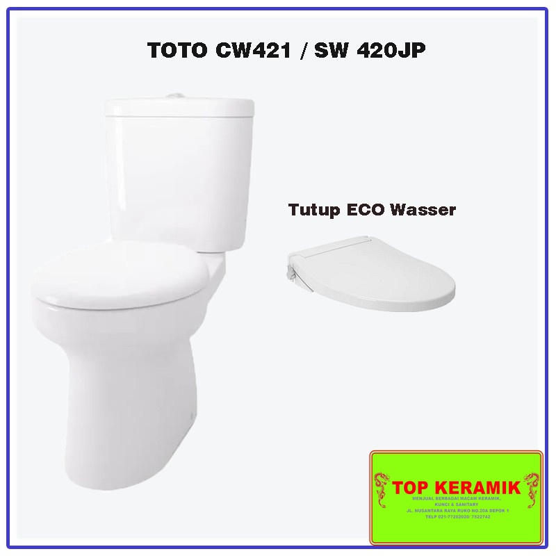 Jual Kloset Duduk Toto CW421 Ecowasher White | Shopee Indonesia