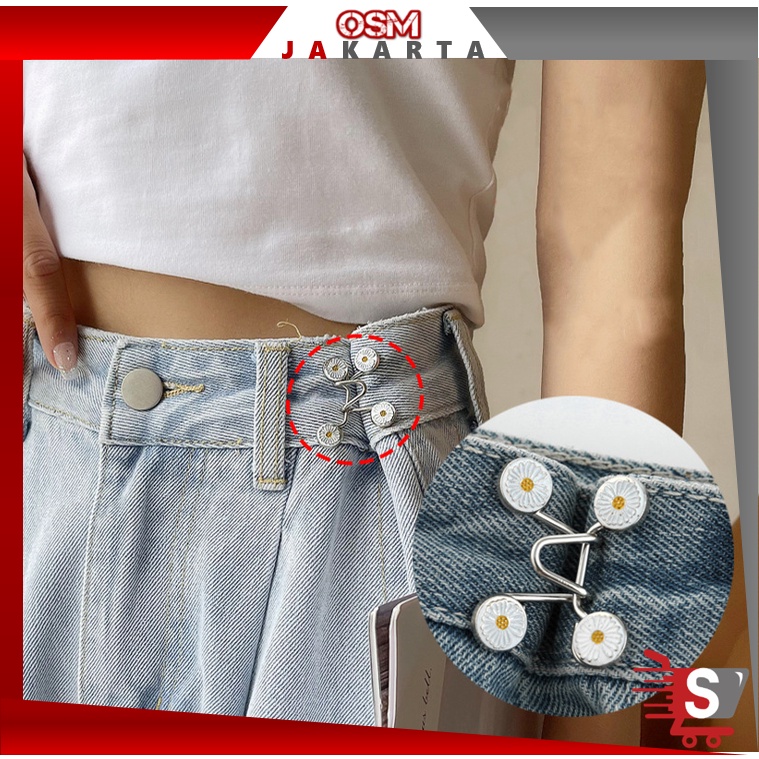 Jual OSM JKT 5495 Kancing Jeans Logam Simpel / Kait Pengecil Lingkar ...