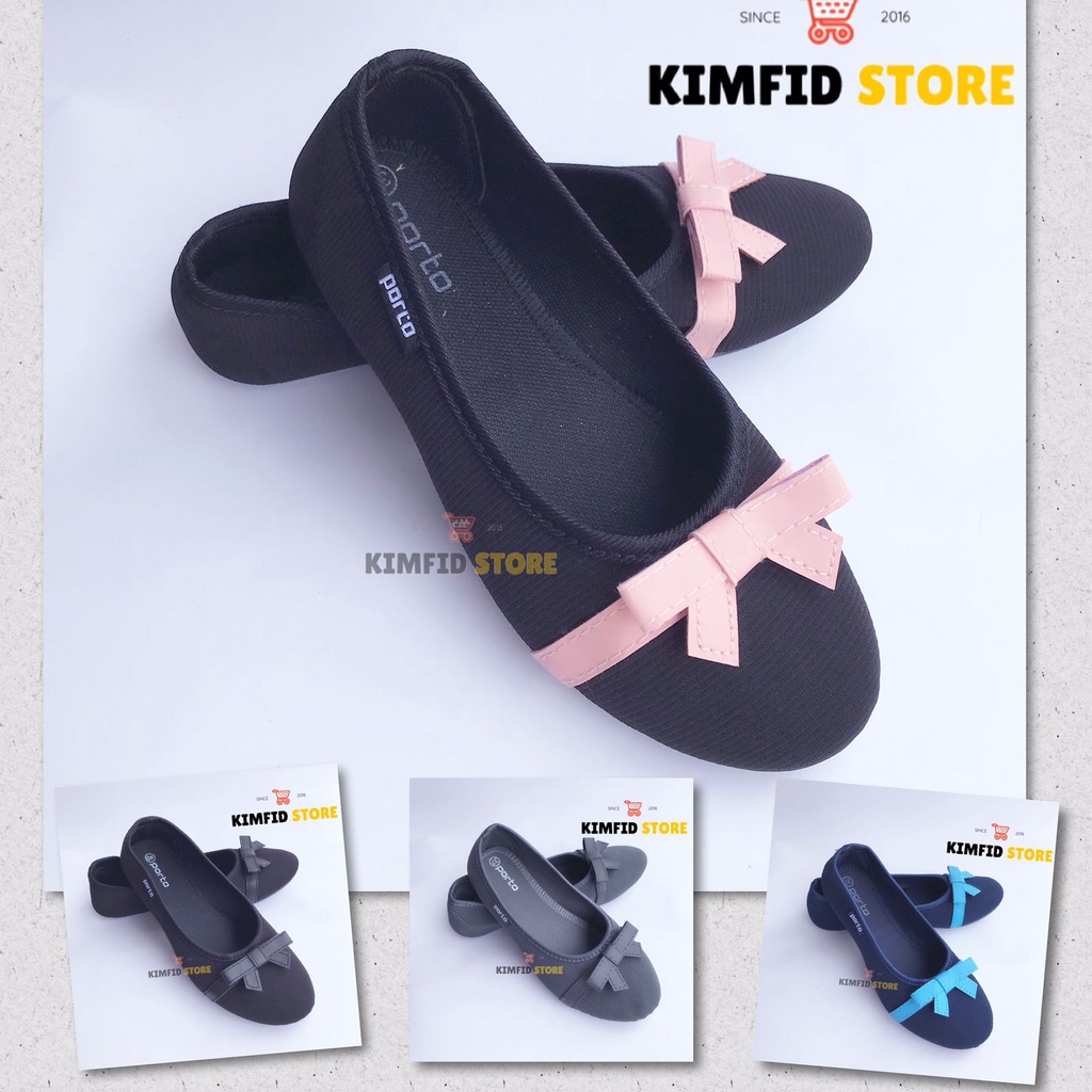 Jual Sepatu balet kain porto lady BA-217L flat shoes | Shopee Indonesia