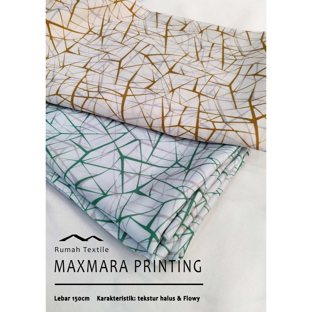 Jual Maxmara motif/maxmara printing/maxmara/ satin motif/satin abstrak ...