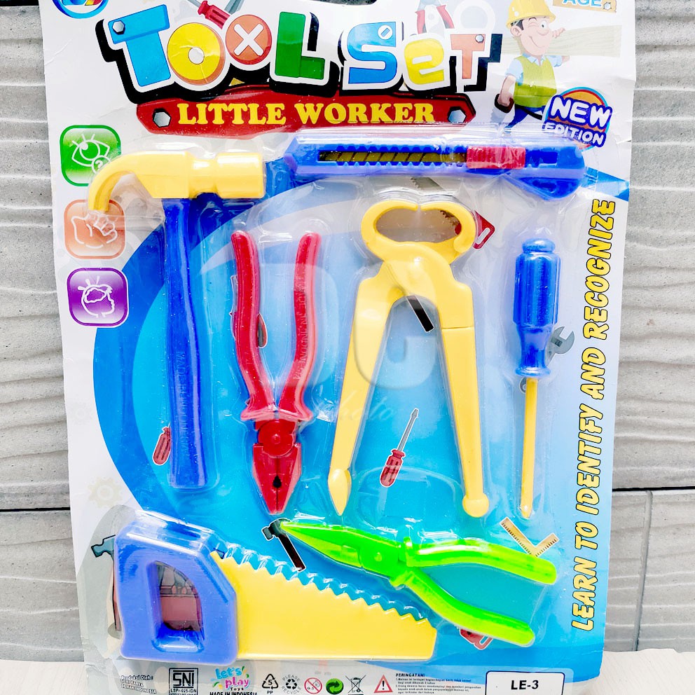 Jual TGA Tool Set Little Worker Mainan Perkakas Tukang Alat Pertukangan ...
