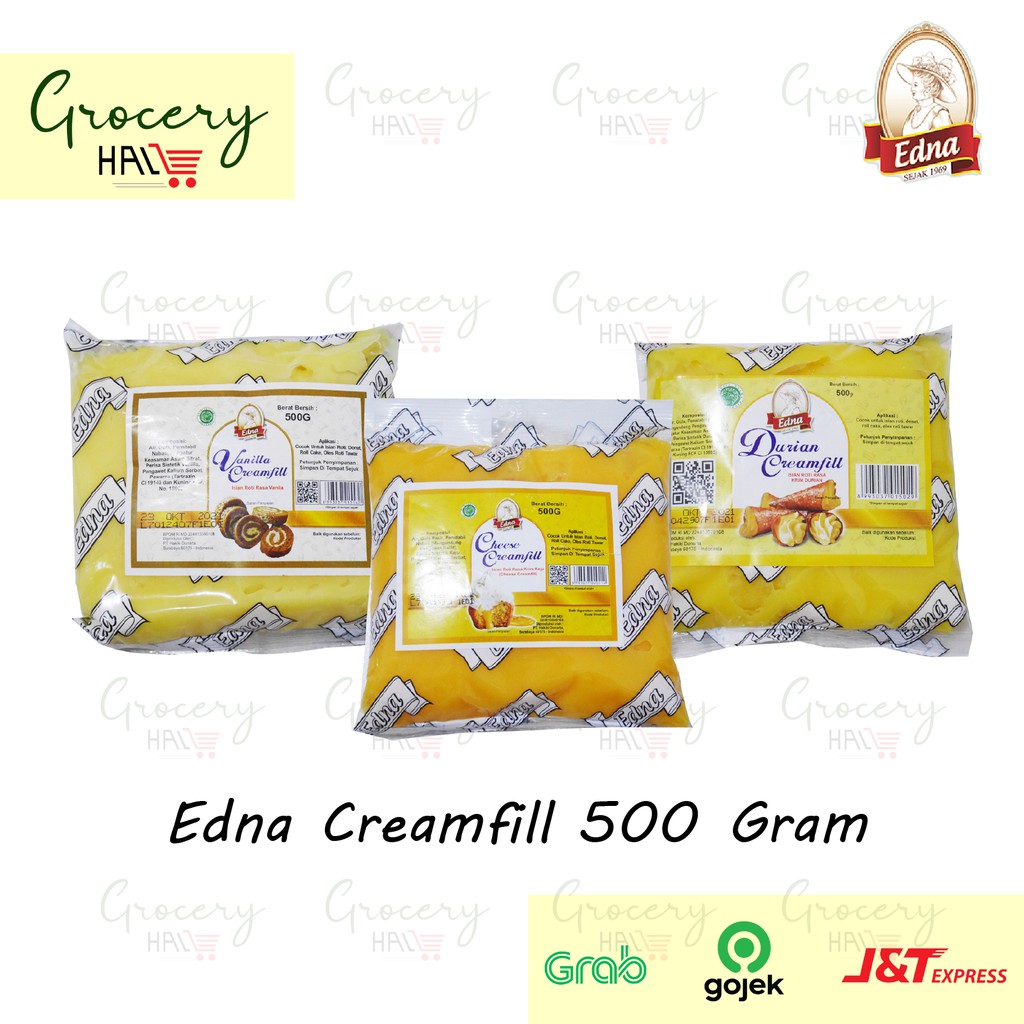 Jual EDNA CREAMFILL 500 GRAM VANILLA / CHEESE / DURIAN ( FILLING ...