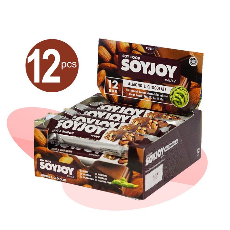 Jual Soyjoy Rasa Almond & Chocolate 1 Box isi 12 Pcs | Shopee Indonesia