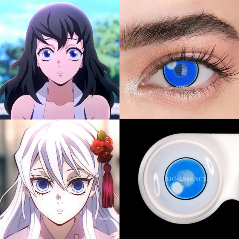 Jual softlens contact lense cloud rim blue biru Gawr Gura Suma Ume ...