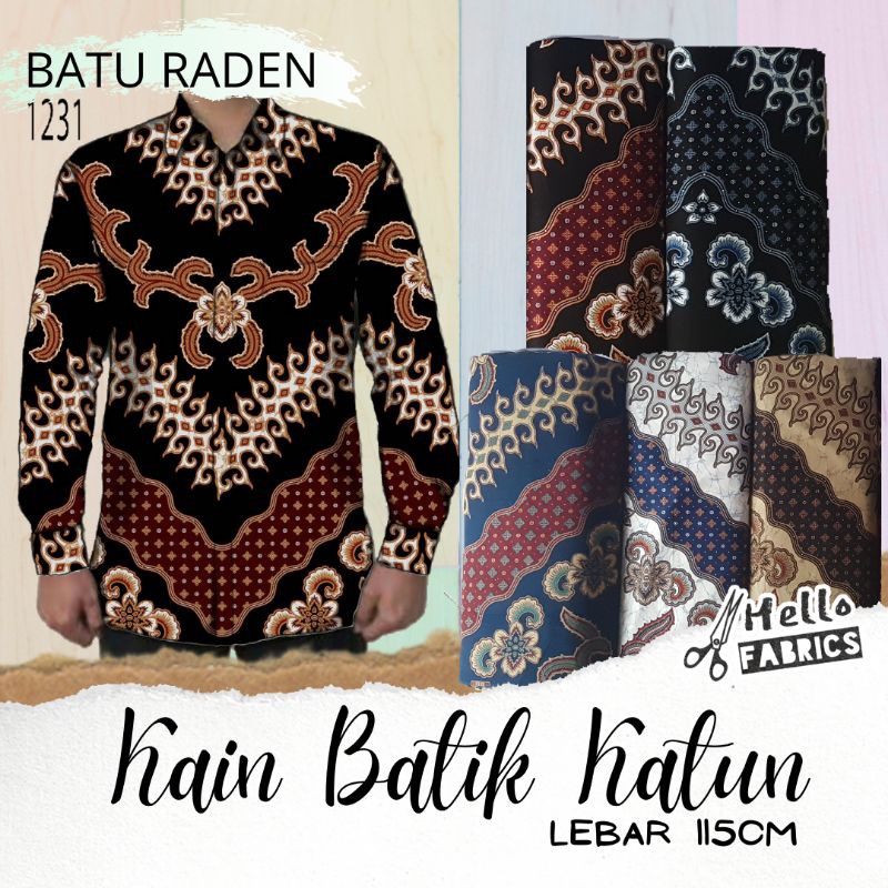Jual Kain Batik Batu Raden / Gusti Buwono 1232 - Kain Batik Meteran Bahan Katun Premium Super ...