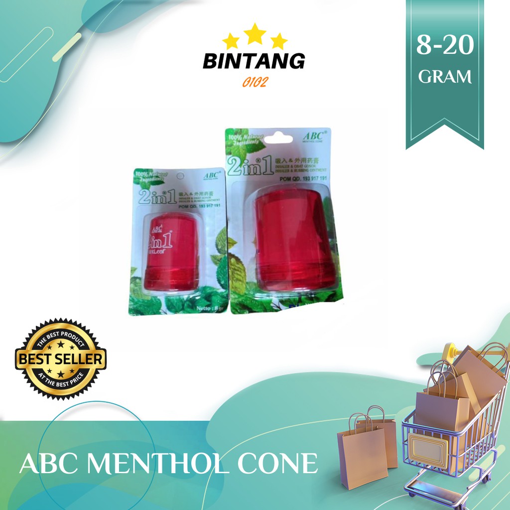 Jual SALE - ABC Menthol Cone inhaler 8gr / 20gr | Shopee Indonesia