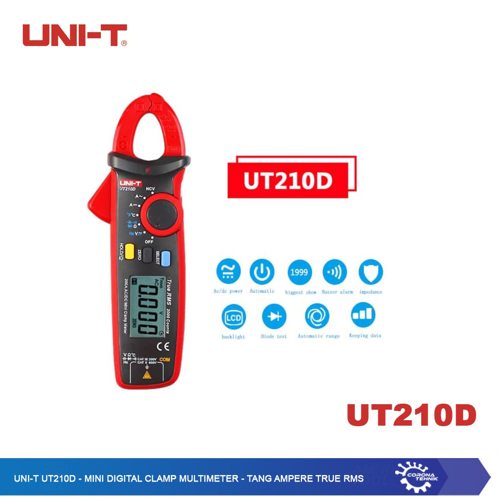 Jual UNI-T UT210D - Mini Digital Clamp Multimeter - Tang Ampere TRUE ...
