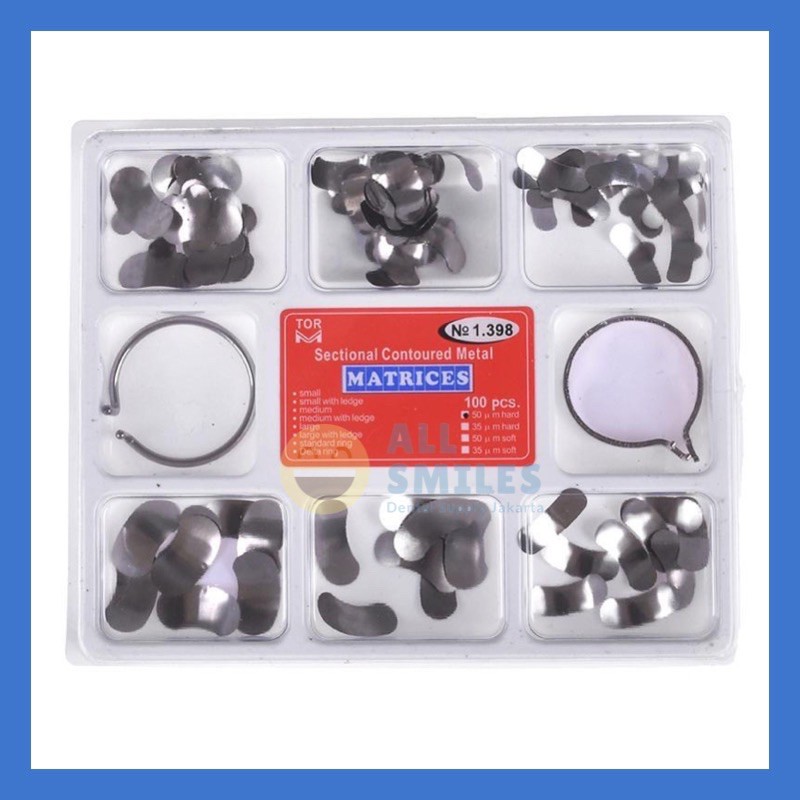 Jual dental matrix metal sectional ring set matriks gigi ginjal ledge ...