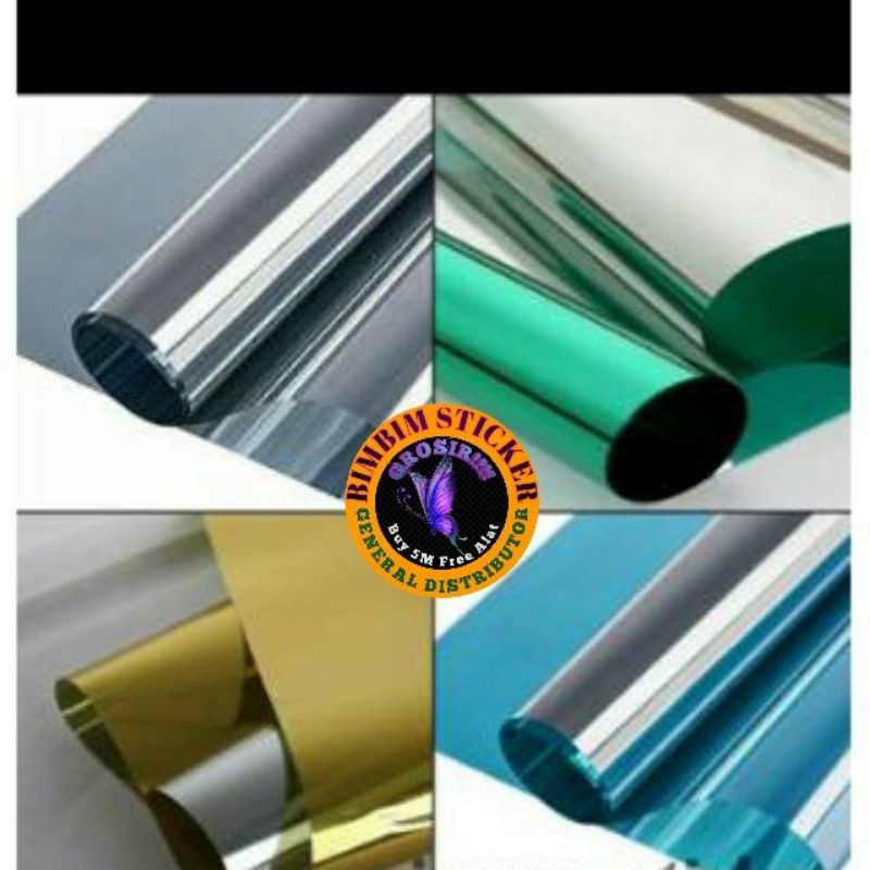 Jual one way mirror stiker sticker kaca film cermin peredam panas ...