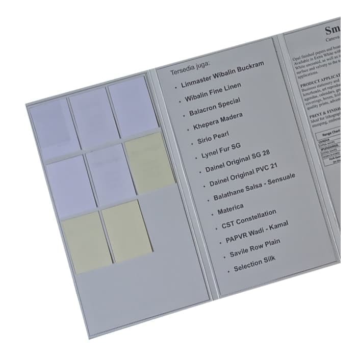 Jual Dijual Kertas Smooth Canova Splendorgel uncoated paper (Sampel ...