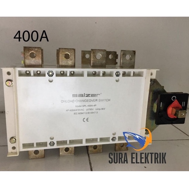 Jual COS/Change Over Switch/Ohm Saklar Salzer 4P 400A (I-0-II) | Shopee Indonesia