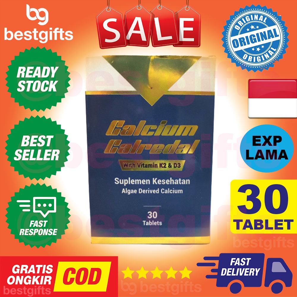 Jual CALCIUM CALREDAL WITH VITAMIN K2 & D3 SUPLEMEN KESEHATAN ALGAE ...