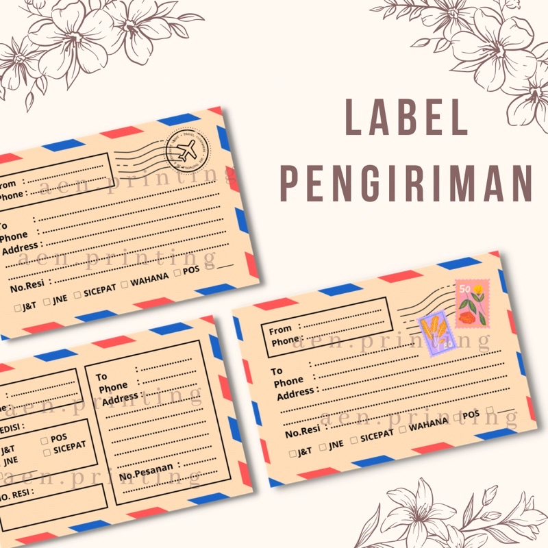 Jual Stiker label pengiriman olshop / cetak label pengiriman murah ...