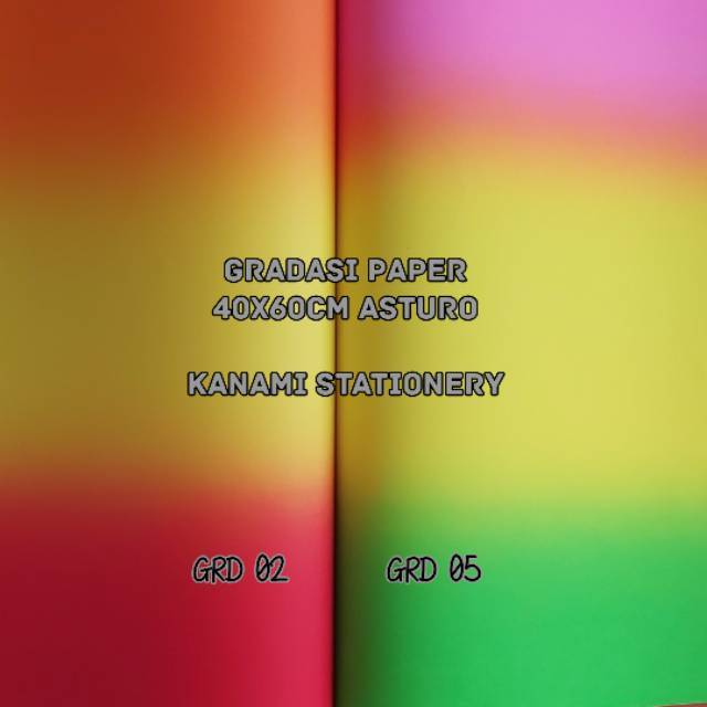 Jual (Min.order 05 lbr) Kertas Karton Gradasi Paper 03 Warna 40x60cm ...