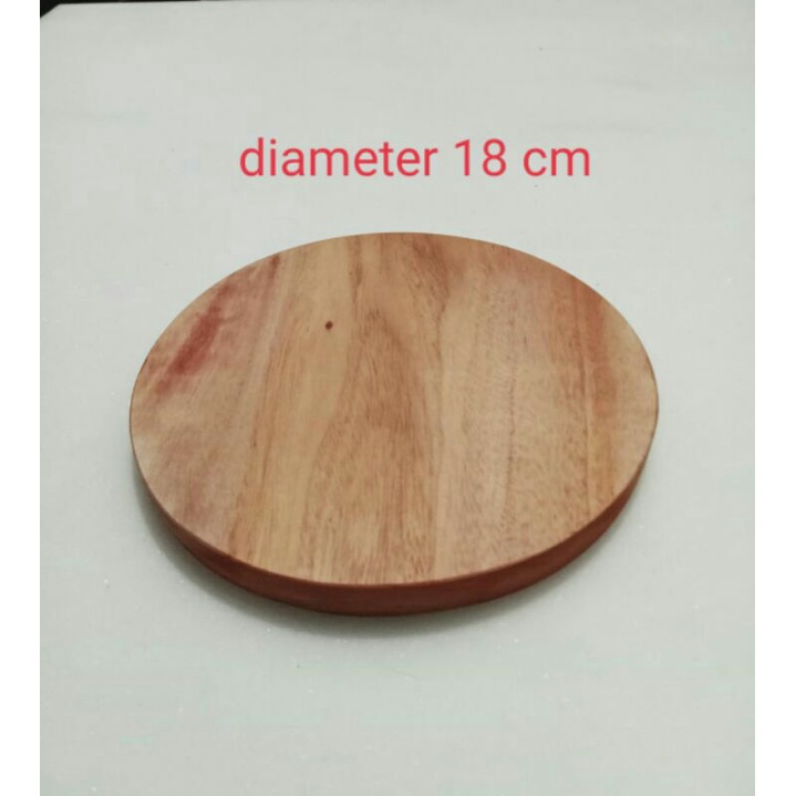 Jual Talenan bulat/kayu bulat /papan bulat diameter 18×1.5 cm | Shopee ...